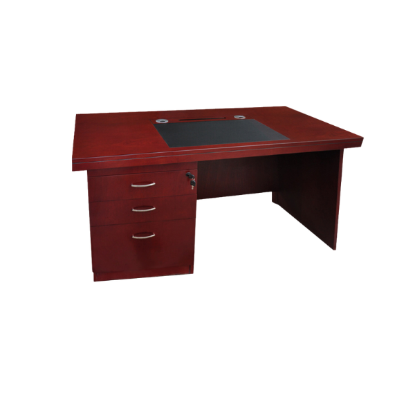 Mahogany Veneer Office Desk - 1.4M – Modern Office