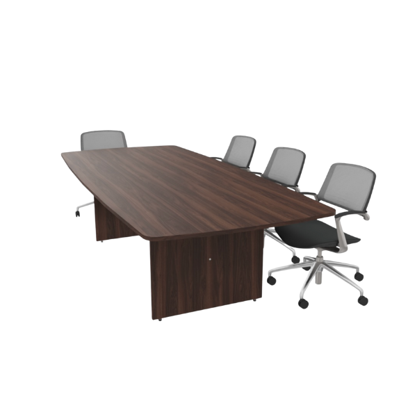 Barrel Shape Boardroom Table - 2.4M – Modern Office