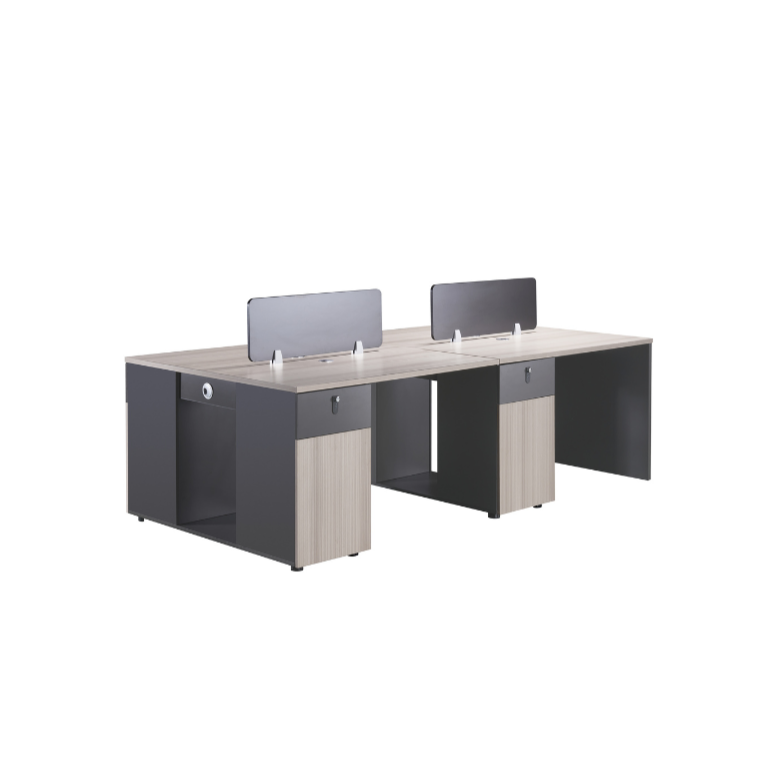 QuadFlex 4-way Cluster Desk – Modern Office
