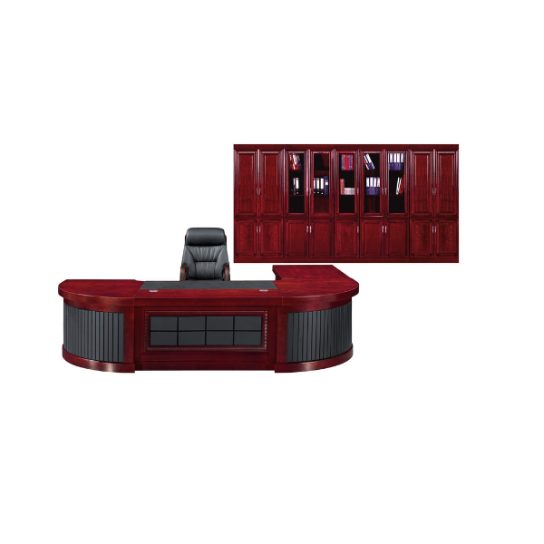 President Mahogany Veneer Executive Desk 3.3M – Modern Office