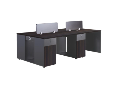 QuadFlex 4-way Cluster Desk – Modern Office